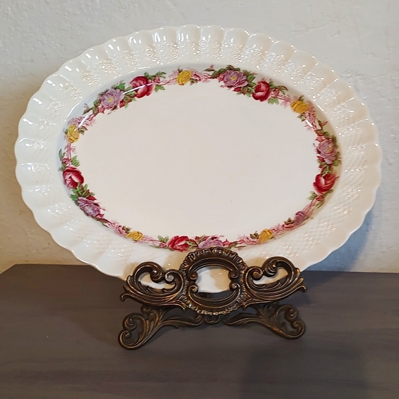 Vintage | Dining | Copeland Spode Rose Briar Serving Platter Plate Oval ...
